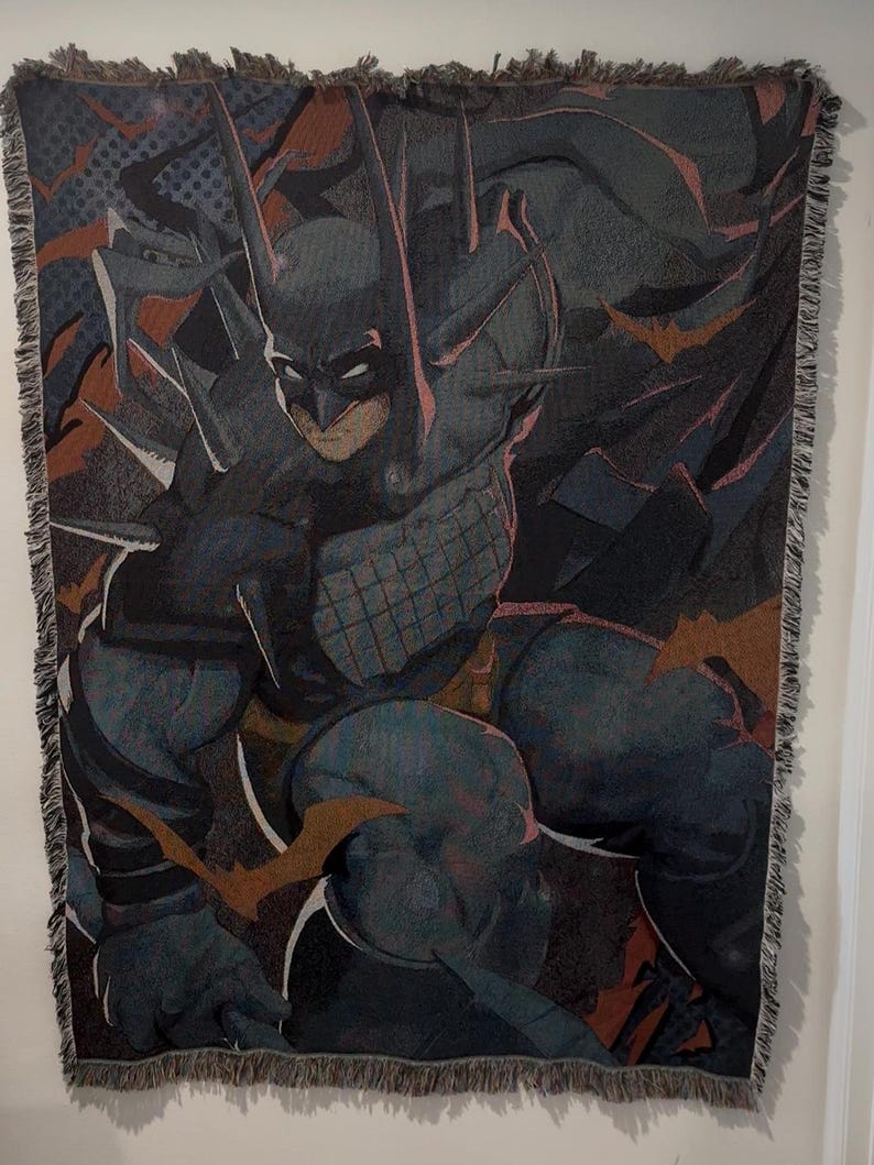 Absolute Vigilante Dark Hero of the Night Custom Woven Cozy Blanket ...