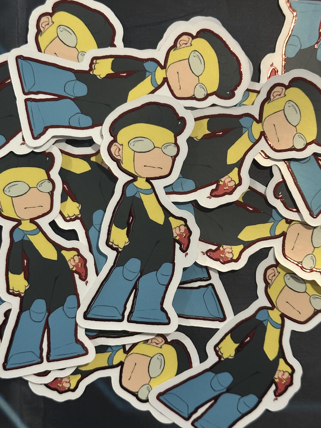 Foil Border Invincible Mark Comic Sticker Vinyl Decal Waterproof 4 Inch ...