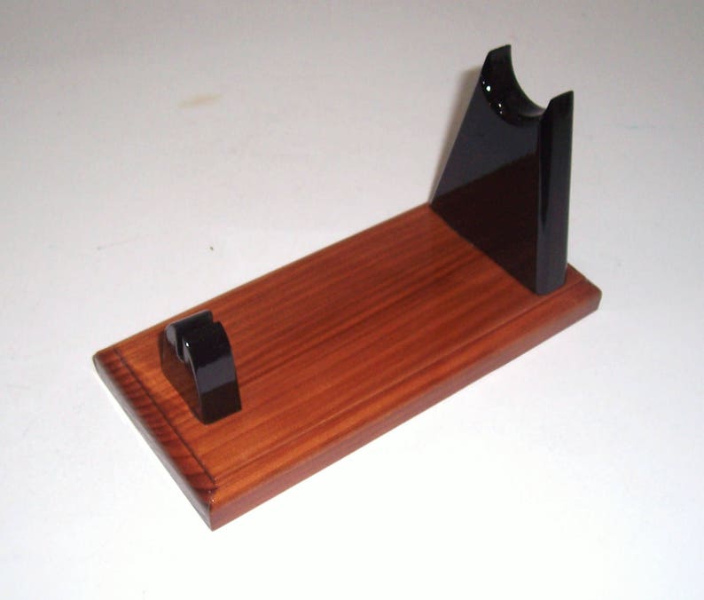 Large Fixed Blade Knife Display Stand Gloss Redwood Base | Etsy