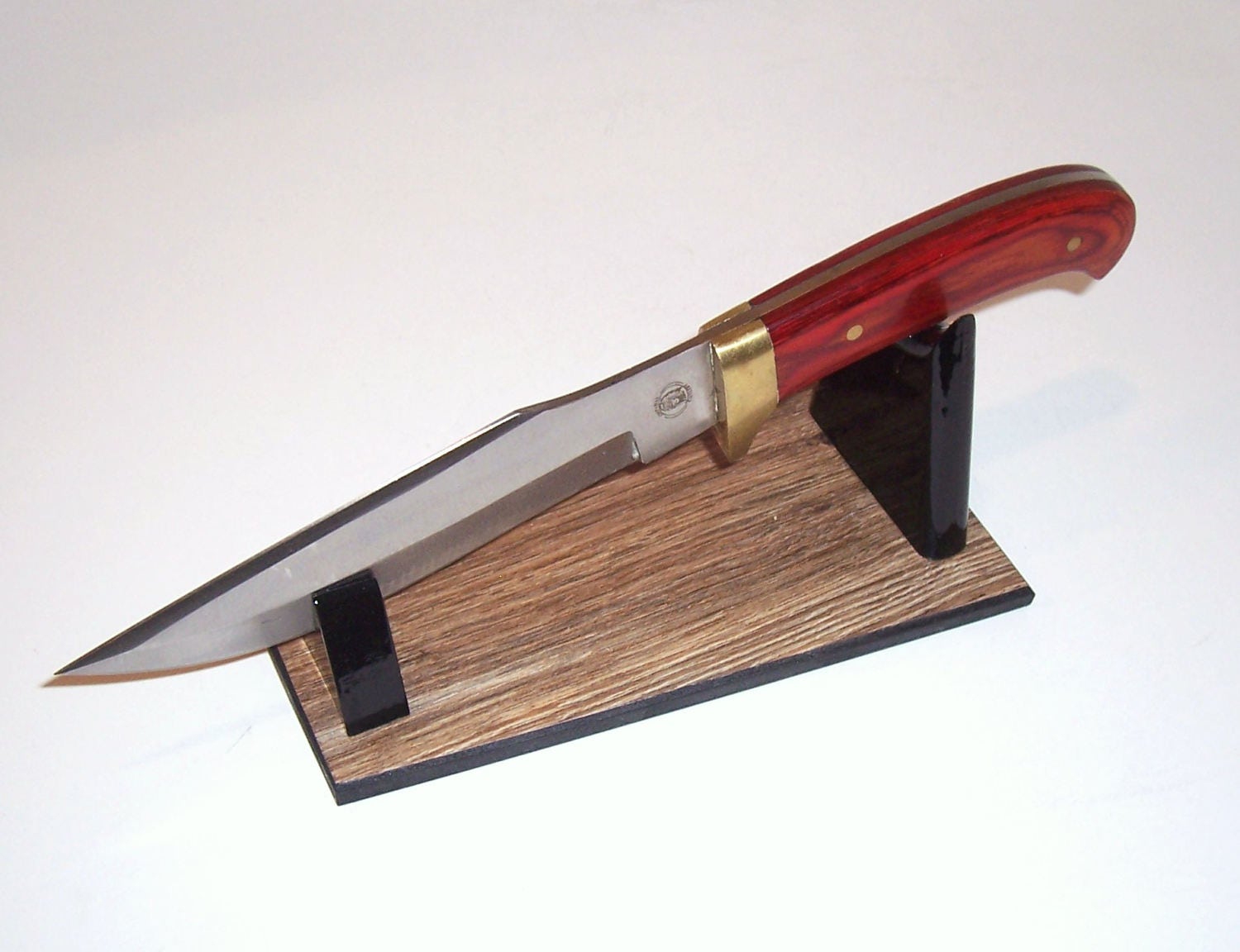 Large Fixed Blade Knife Display Stand Gloss Brown | Etsy