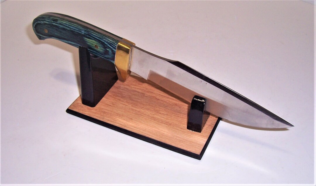 Large / Medium Fixed Blade Knife Display Stand Gloss Light Maple ...