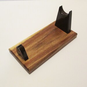 Large Fixed Blade Knife Display Stand - Solid Multi-colored Mahogany ...