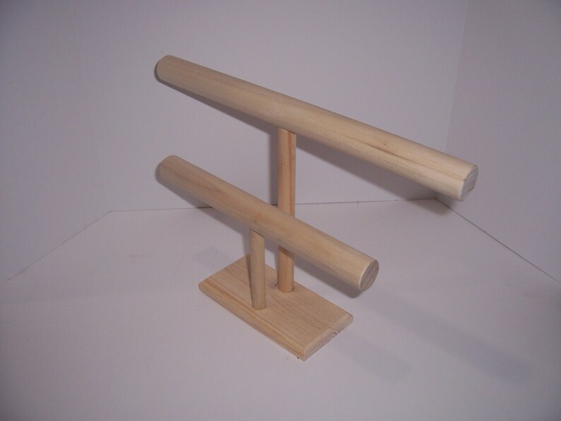 Double T Bar Jewelry Display Stand Clear Pine / Ready to - Etsy