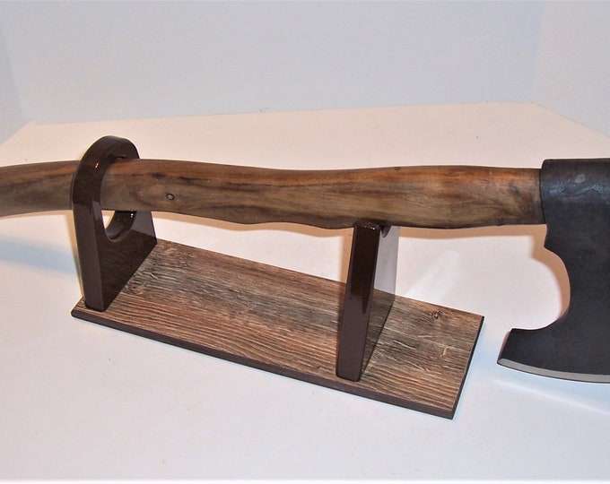 Battle Axe / Tomahawk / Hatchet Display Stand Barn Wood Melamine Base ...