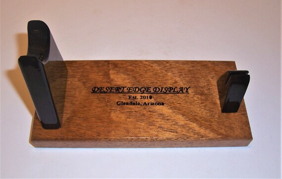 Large Fixed Blade Knife Display Stand Solid Clear Mahogany | Etsy