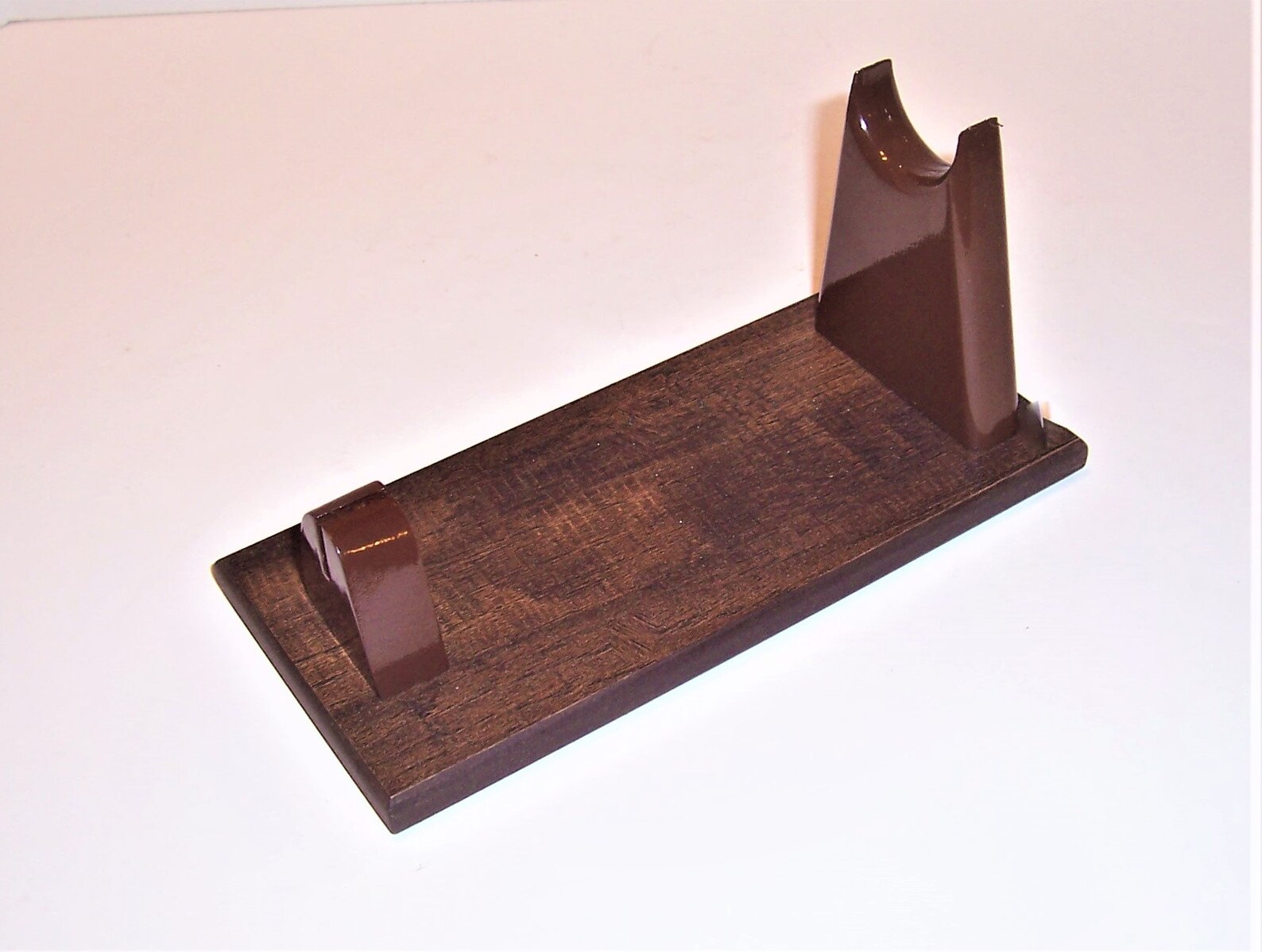 Large Fixed Blade Knife Display Stand Dark Brown Cross-cut - Etsy