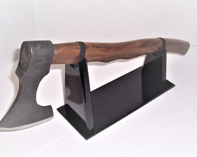 Battle Axe / Tomahawk / Hatchet Display Stand- Gloss Black Base / Gloss ...
