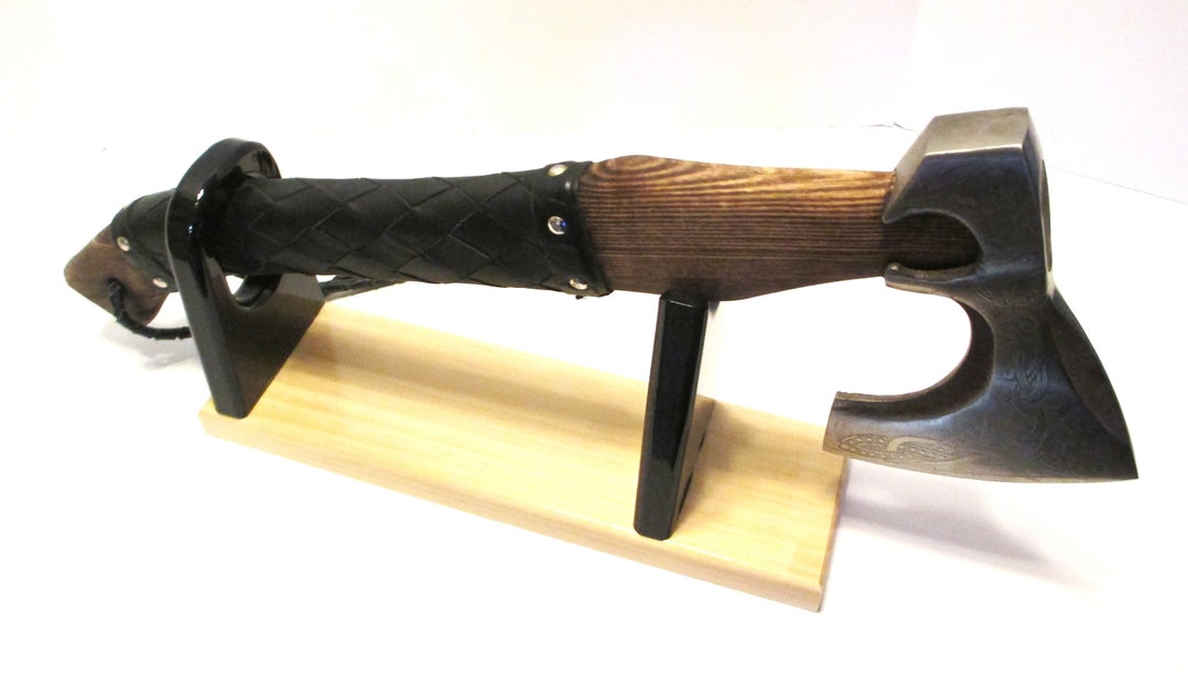 Battle Axe / Tomahawk / Hatchet Display Stand Clear Gloss Base / Gloss ...