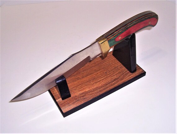 Large Fixed Blade Knife Display Stand Satin Red Oak Melamine - Etsy