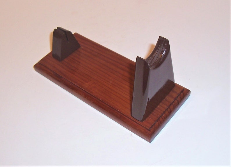 Large Fixed Blade Knife Display Stand Gloss Redwood Base - Etsy