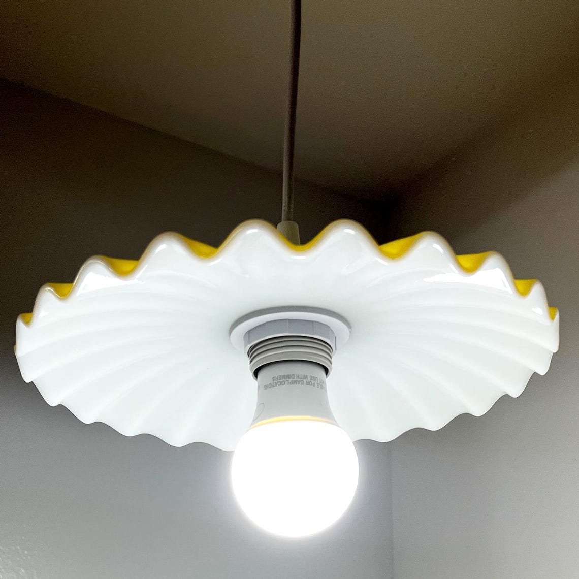 Candy Dish Pendant Light, Marigold Yellow - Etsy