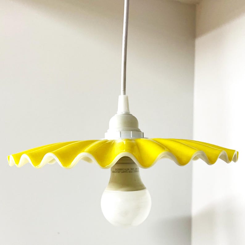 Candy Dish Pendant Light, Marigold Yellow - Etsy