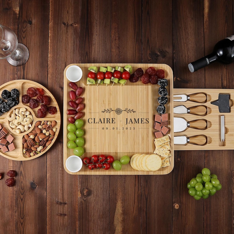 Monogrammed Cheese Board - Etsy