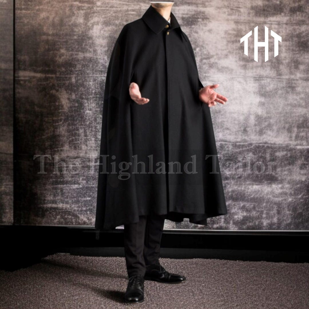 Wool Inverness Cape | Men's Victorian Formal Cloak - Etsy