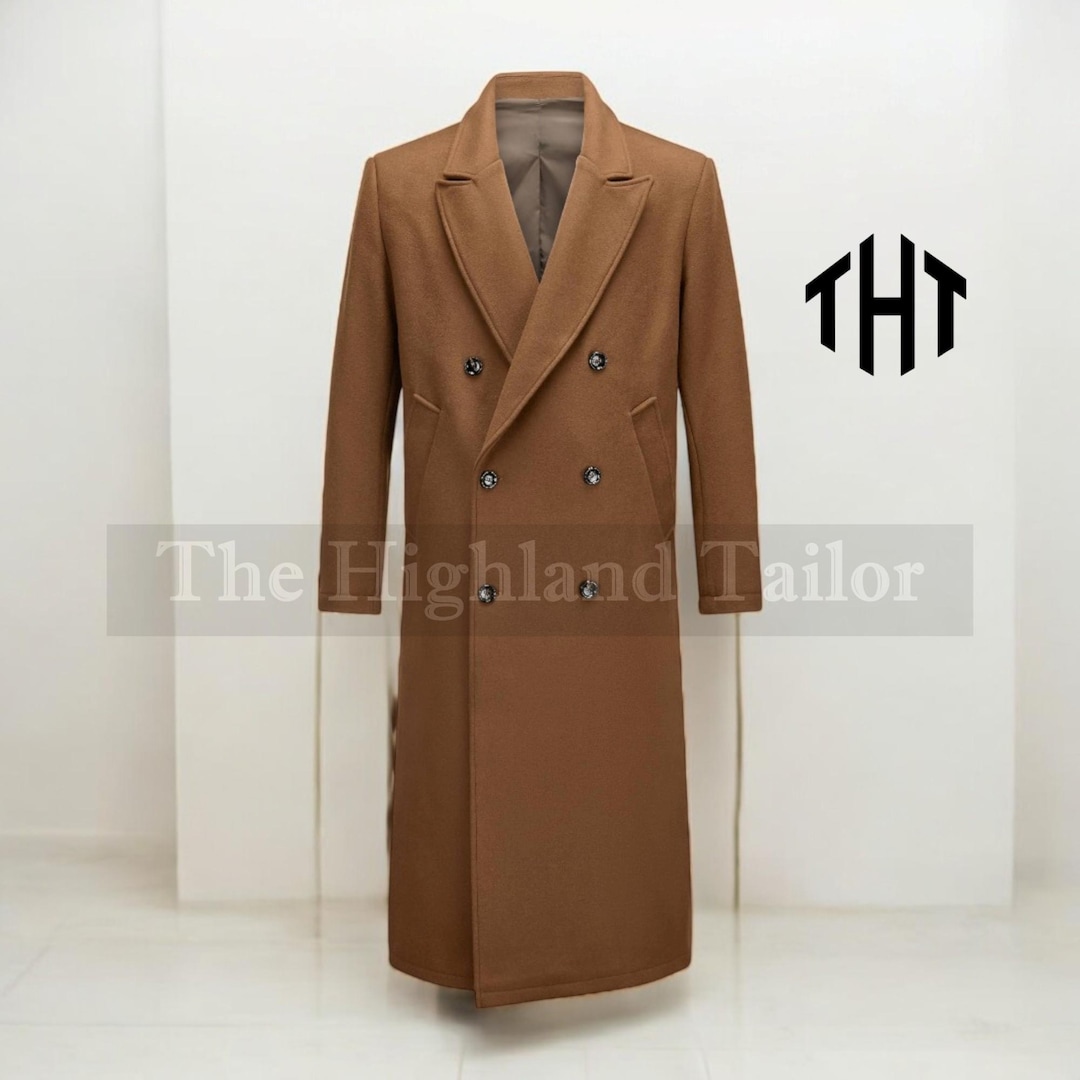 Men's Camel Wool Overcoat: Single Breasted Classic Winter Coat - Etsy