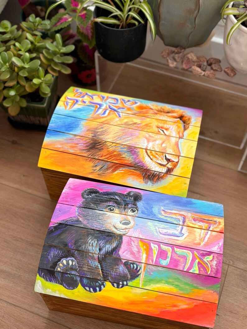 Keepsake Painted & Personalized Wood Box I Gift for Kids I Custom Toy ...