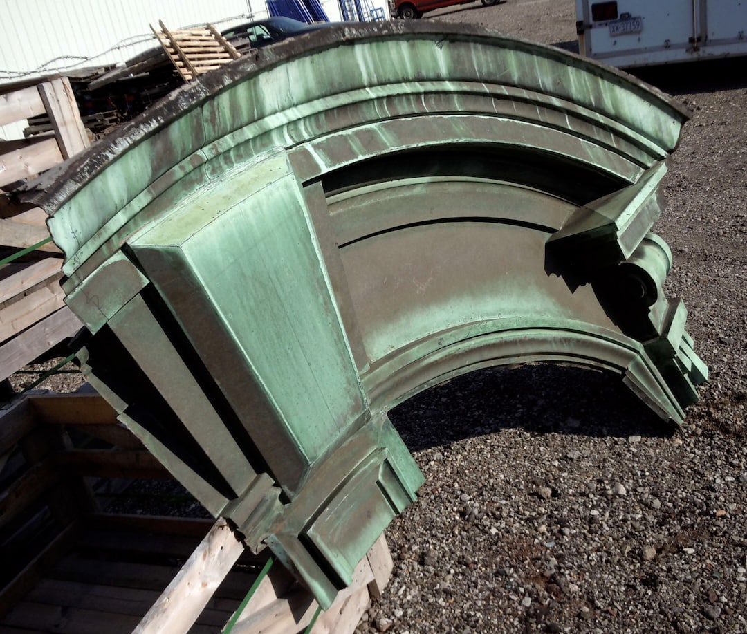 Vintage Architecture Salvage / MASSIVE Copper Dormer Section / Copper ...