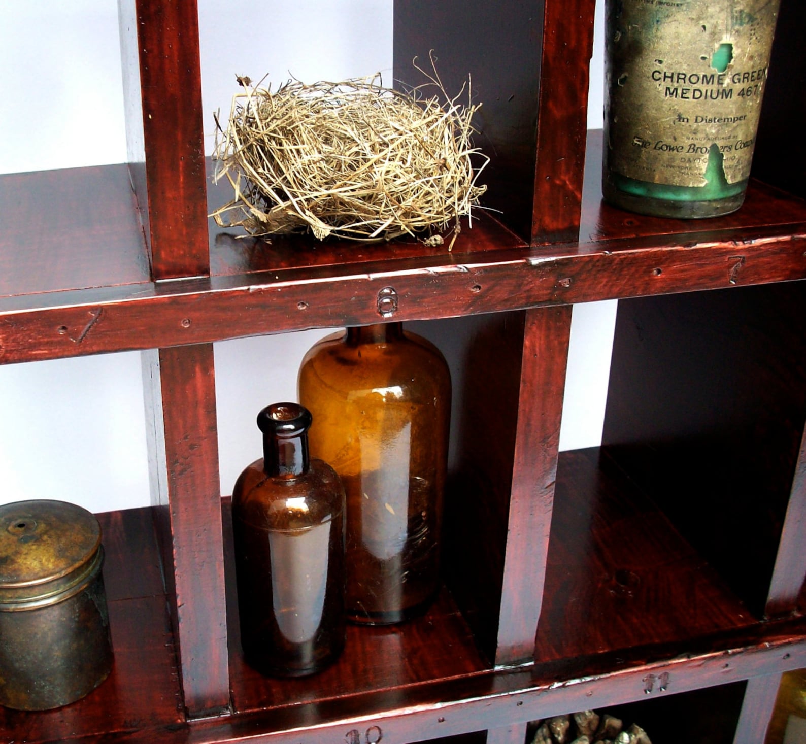 Pigeon Hole Cubby Cabinet / Postal Mail Cabinet / Collection Display ...
