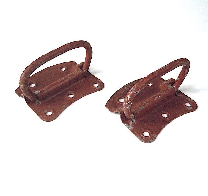Vintage Stanley Trunk or Chest Handles / Painted Metal / Heavy Duty ...