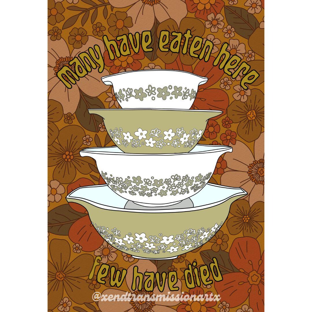 Funny Retro Kitchen Wall Art- Digital Download- "many Have Eaten Here ...