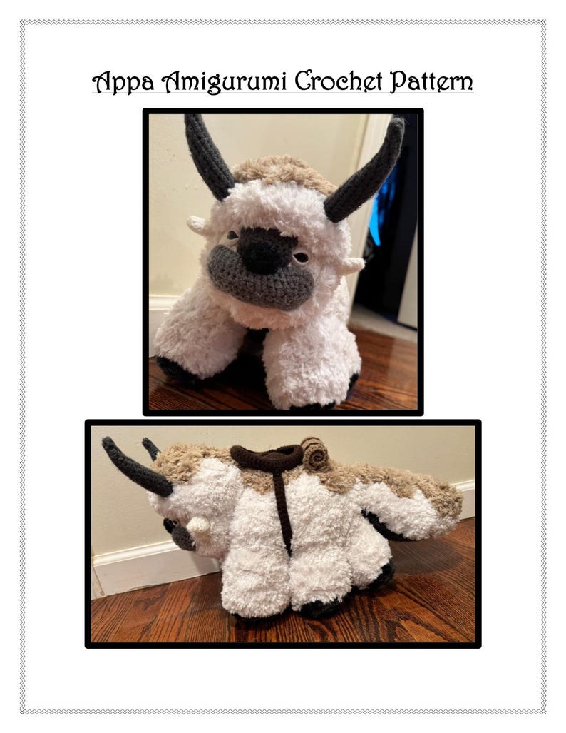 Appa Amigurumi Crochet Pattern - Etsy