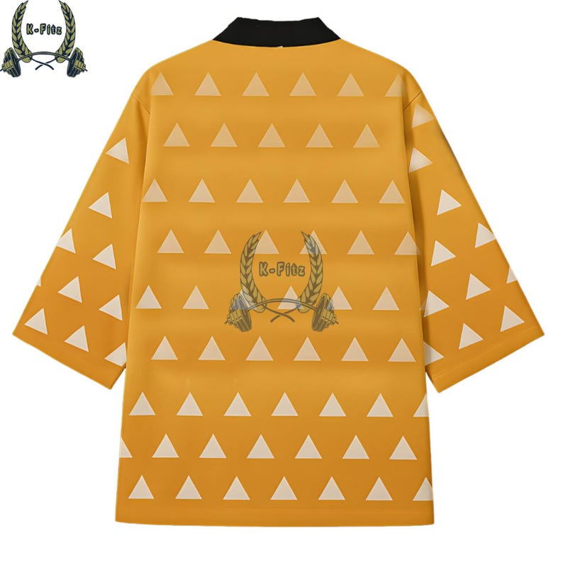 Zenitsu Inspired Kimono Jacket: Japanese Streetwear Haori, Thunder ...