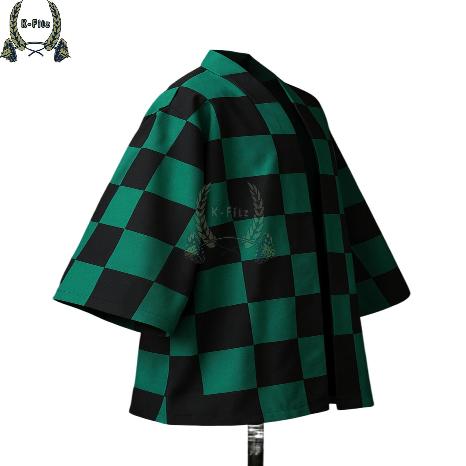 Tanjiro Checkered Kimono Jacket: Anime Cosplay Haori - Etsy