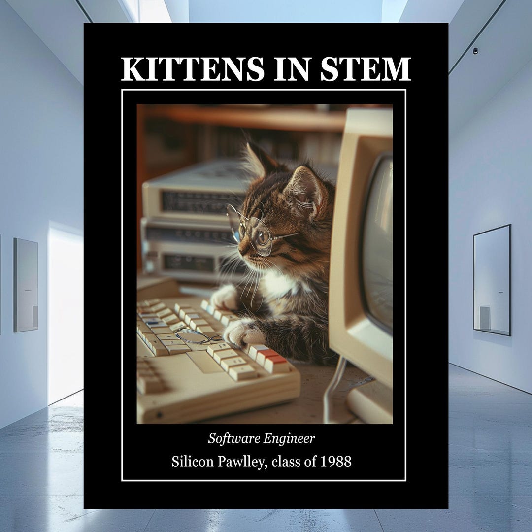 Software Engineer Poster – Kittens in STEM - Etsy