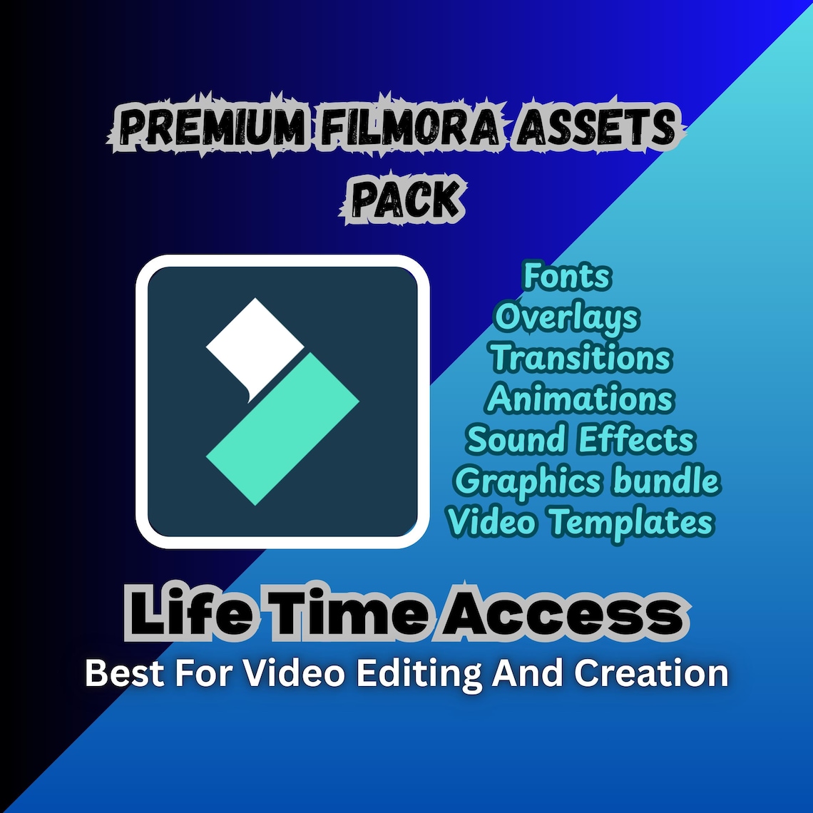 Filmora Video Editing Assets Pack | Overlays, Transitions, Fonts ...