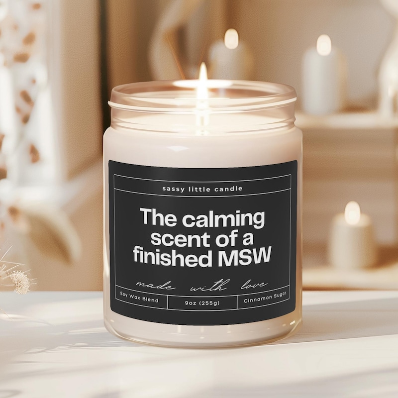 Graduation Candle Msw - Etsy