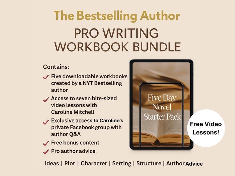 Novel Writing Workbook | 5-day Course by NYT Bestselling Author ...