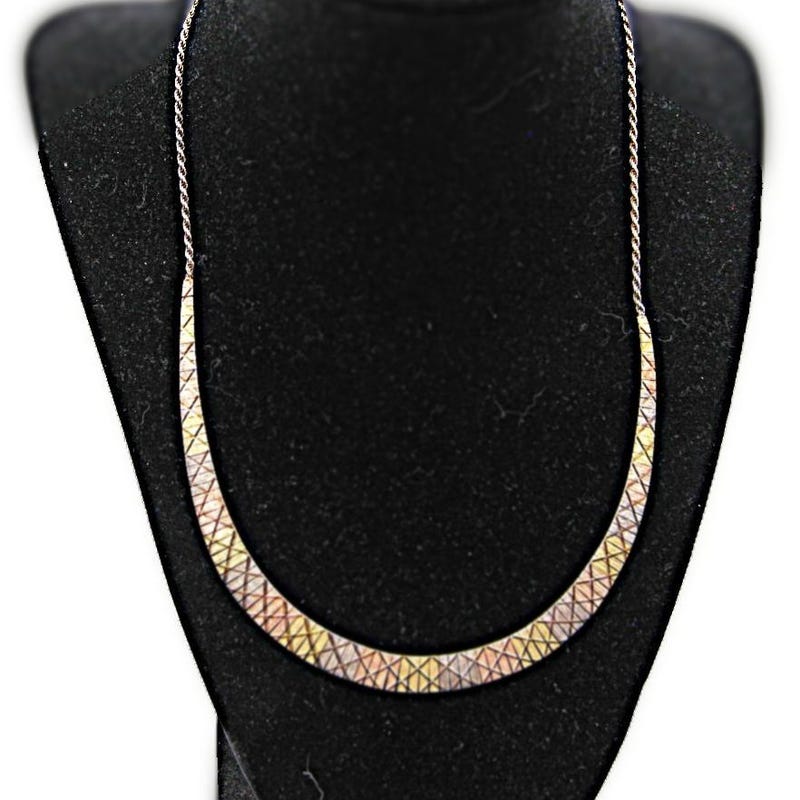 Vintage Tri Chain Necklace - Etsy