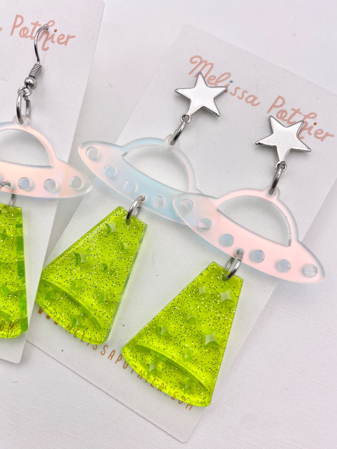 UFO Earrings, Alien Earrings, Space Earrings, Flying Saucer Earrings ...