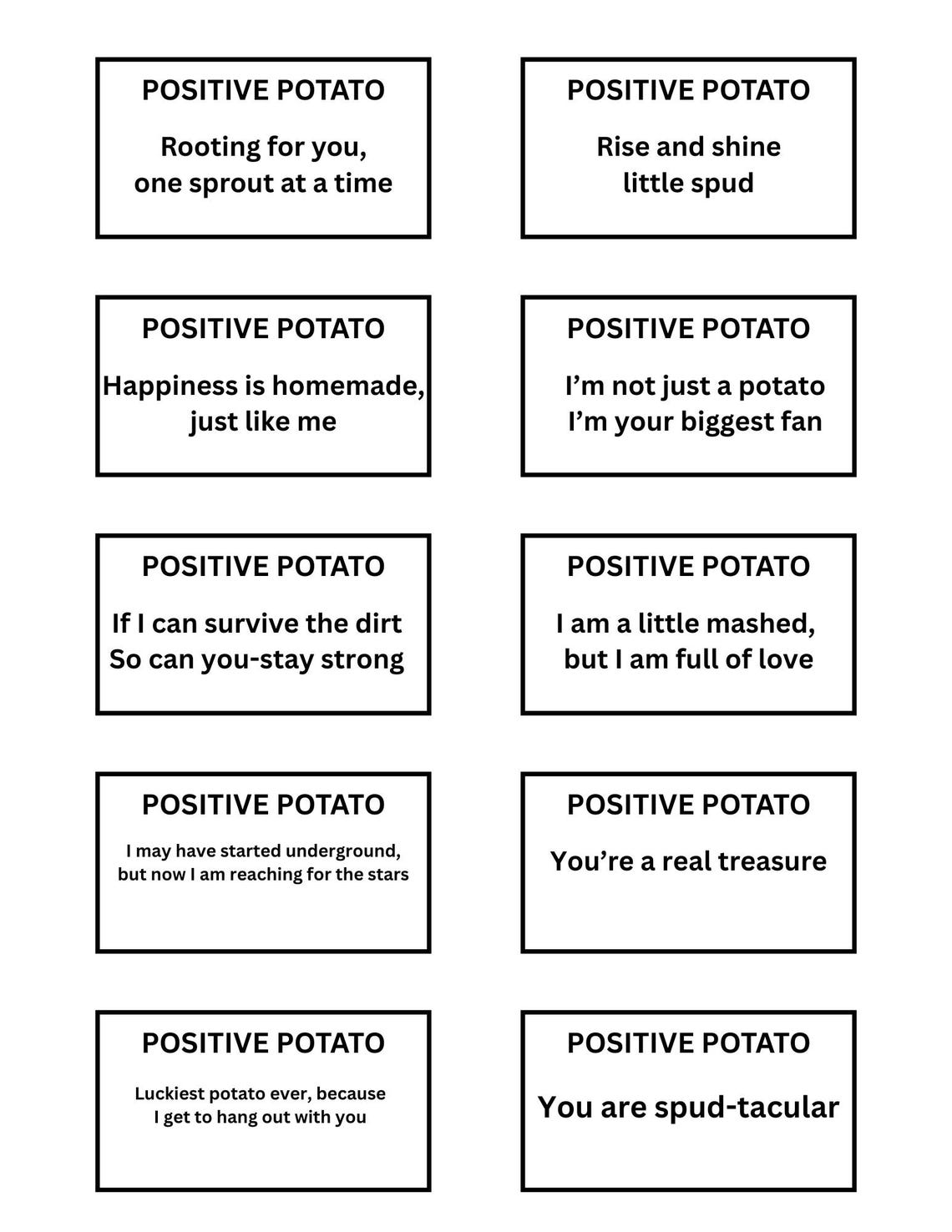 Positive Potato, Crochet Pattern, Emotional Support, Easy to Read ...
