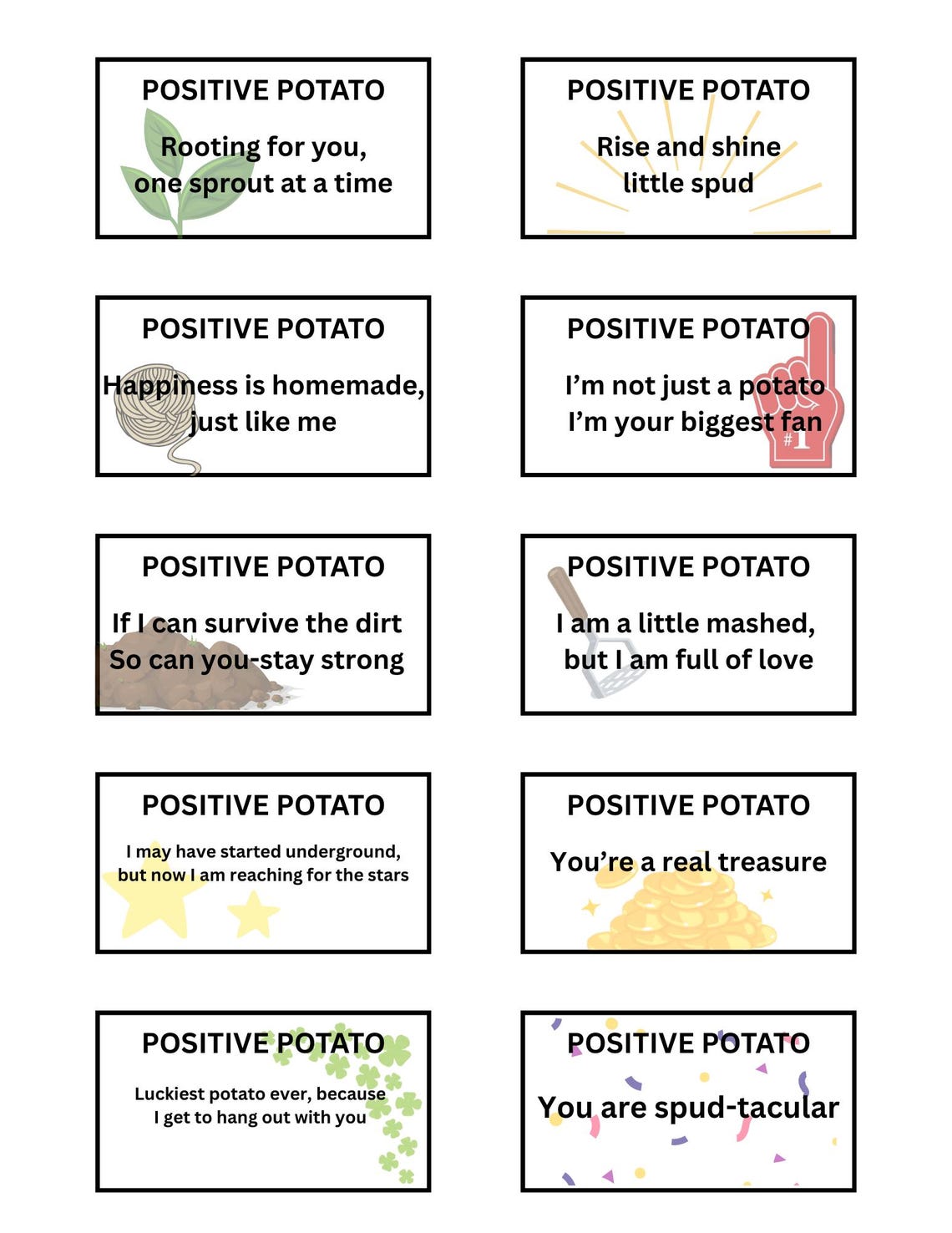 Positive Potato, Crochet Pattern, Emotional Support, Easy to Read ...