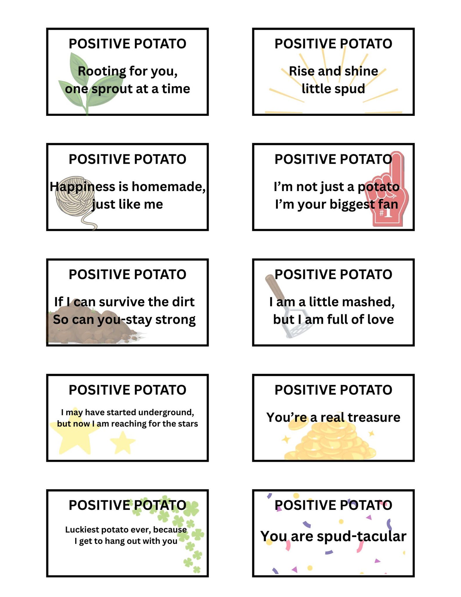 Positive Potato, Crochet Pattern, Emotional Support, Easy to Read ...