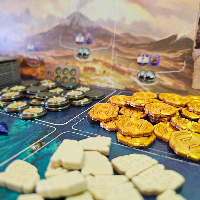 Compass & Gold Token Upgrades Compatible With Lost Ruins of Arnak™ - Etsy