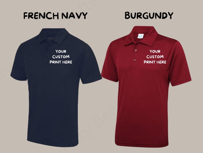 Personalised Polo Shirt, Custom Logo Printed Workwear Polo, Small ...