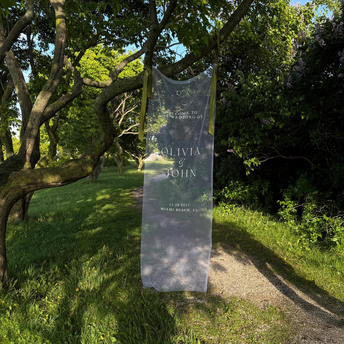 Lace Fabric Wedding Welcome Sign, Personalized Wedding Welcome Sign ...