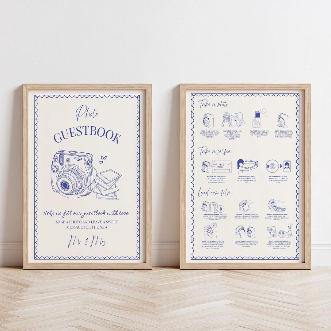 Photo Guestbook, Polaroid Guestbook Sign Wedding Guestbook Printable ...