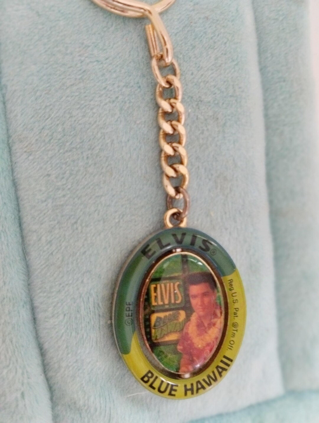 Elvis Presley's Blue Hawaii,acrilic and Gold Metal Keychain. - Etsy