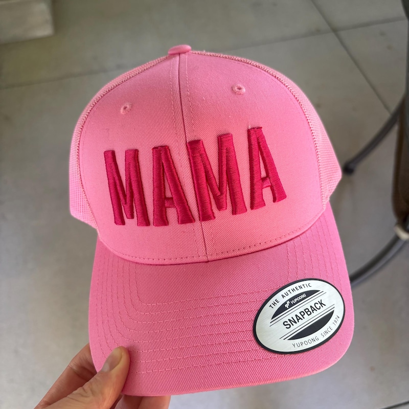 Pink Snapback Mama Hat - Etsy