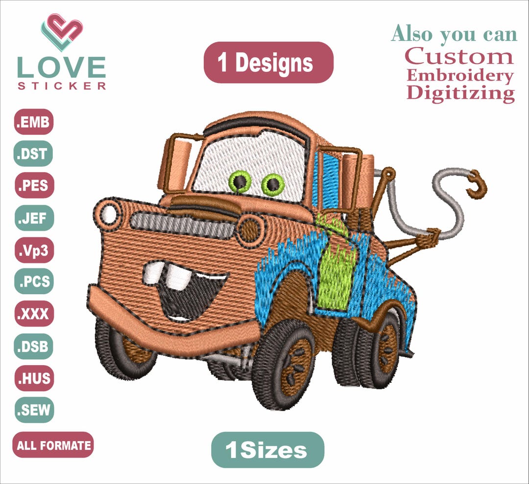 Car Mater Embroidery Designs/1 Designs & 1 Size/zmater Embrostich ...