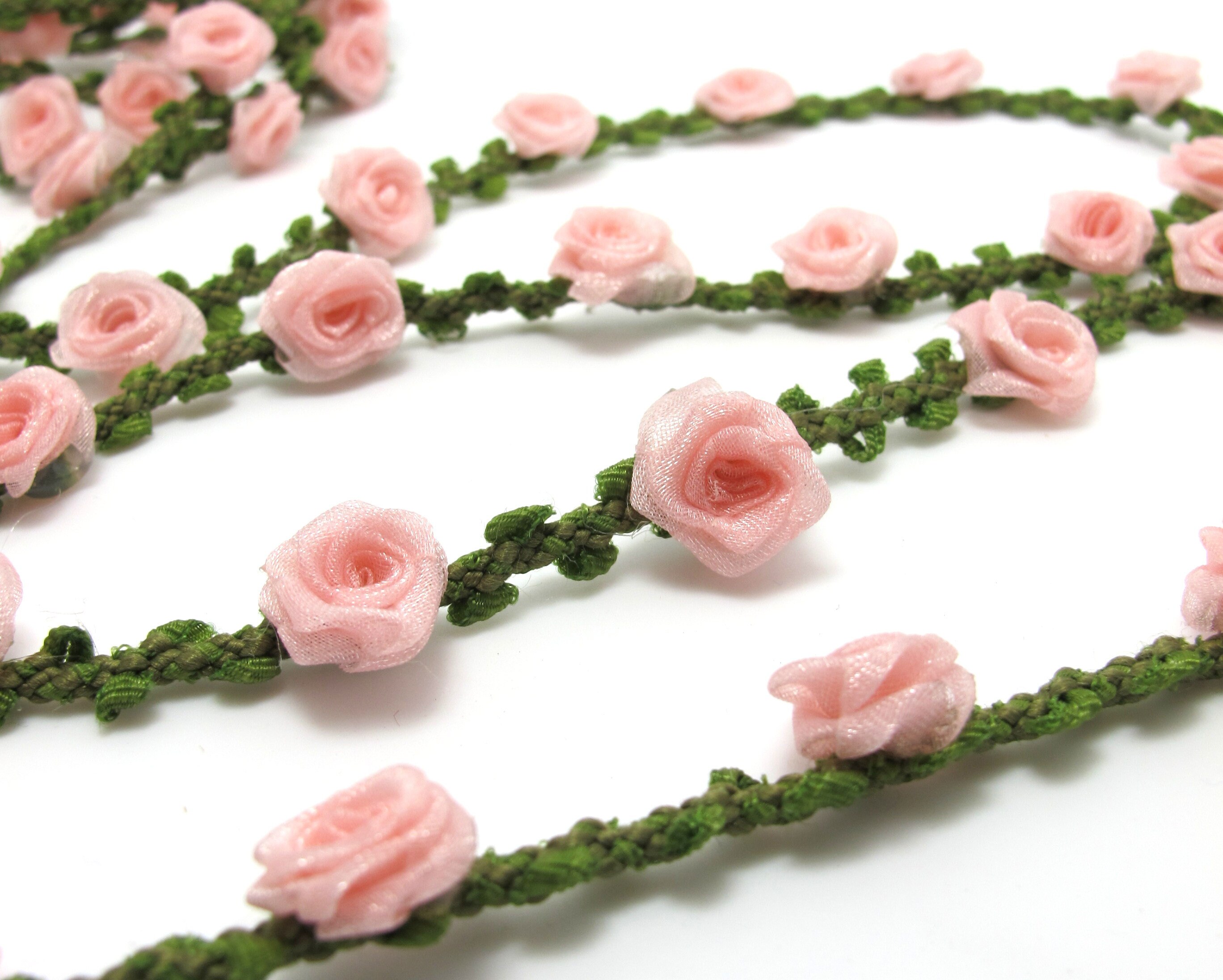 2 Yards Woven Rococo Ribbon Trim With Rose Flower - Etsy