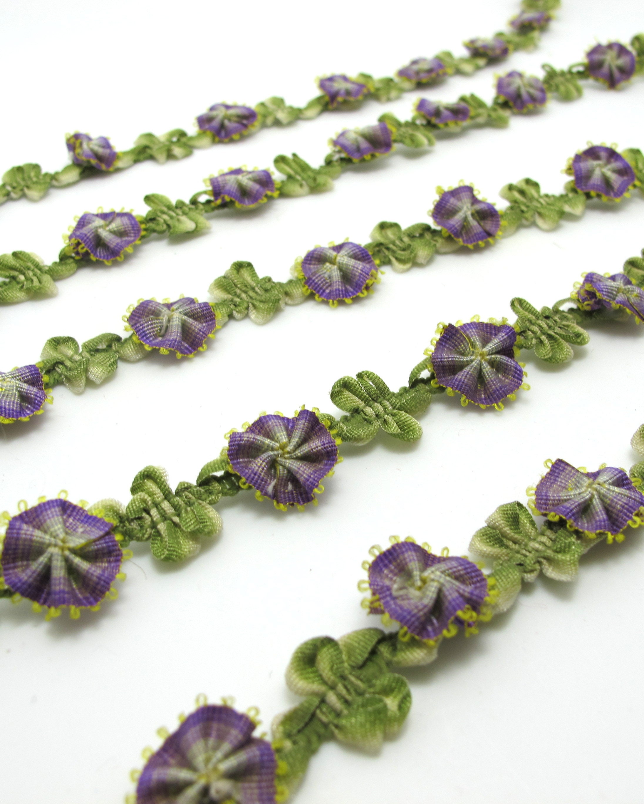 2 Yards Woven Rococo Ribbon Trim With Rose Flower - Etsy