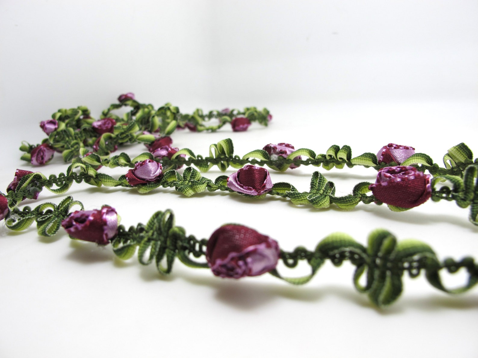 2 Yards Woven Rococo Ribbon Trim With Rose Flower - Etsy