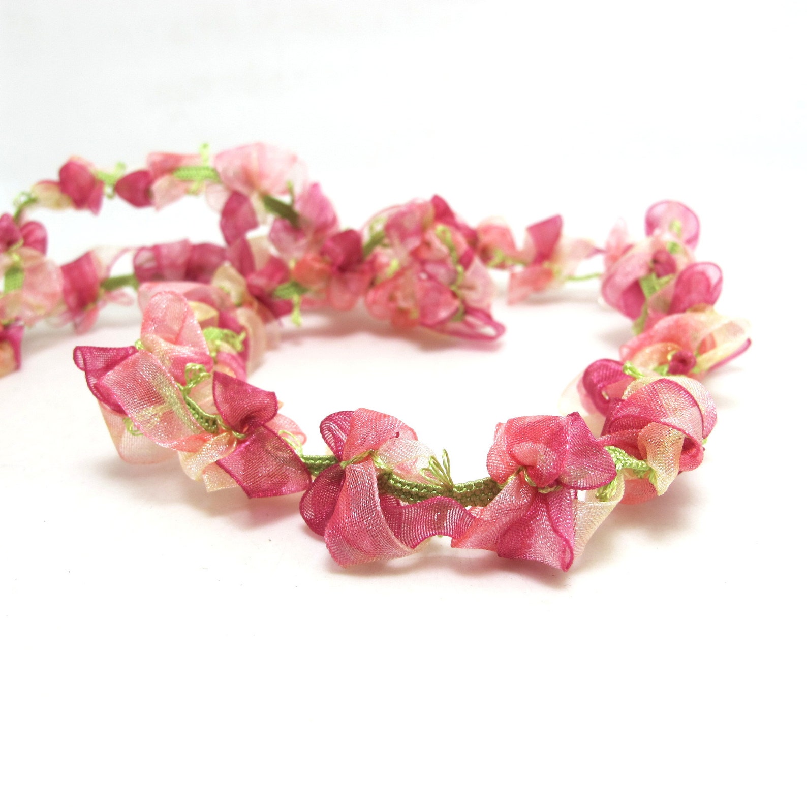 2 Yards Woven Rococo Ribbon Trim With Chiffon - Etsy