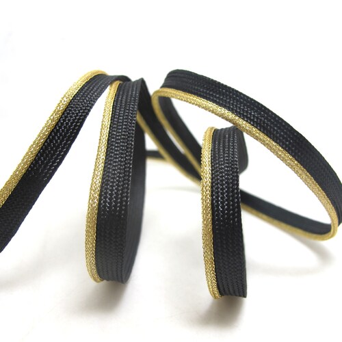 5 Yards Black Gold Metallic Lip Cord Piping Edge Piping - Etsy
