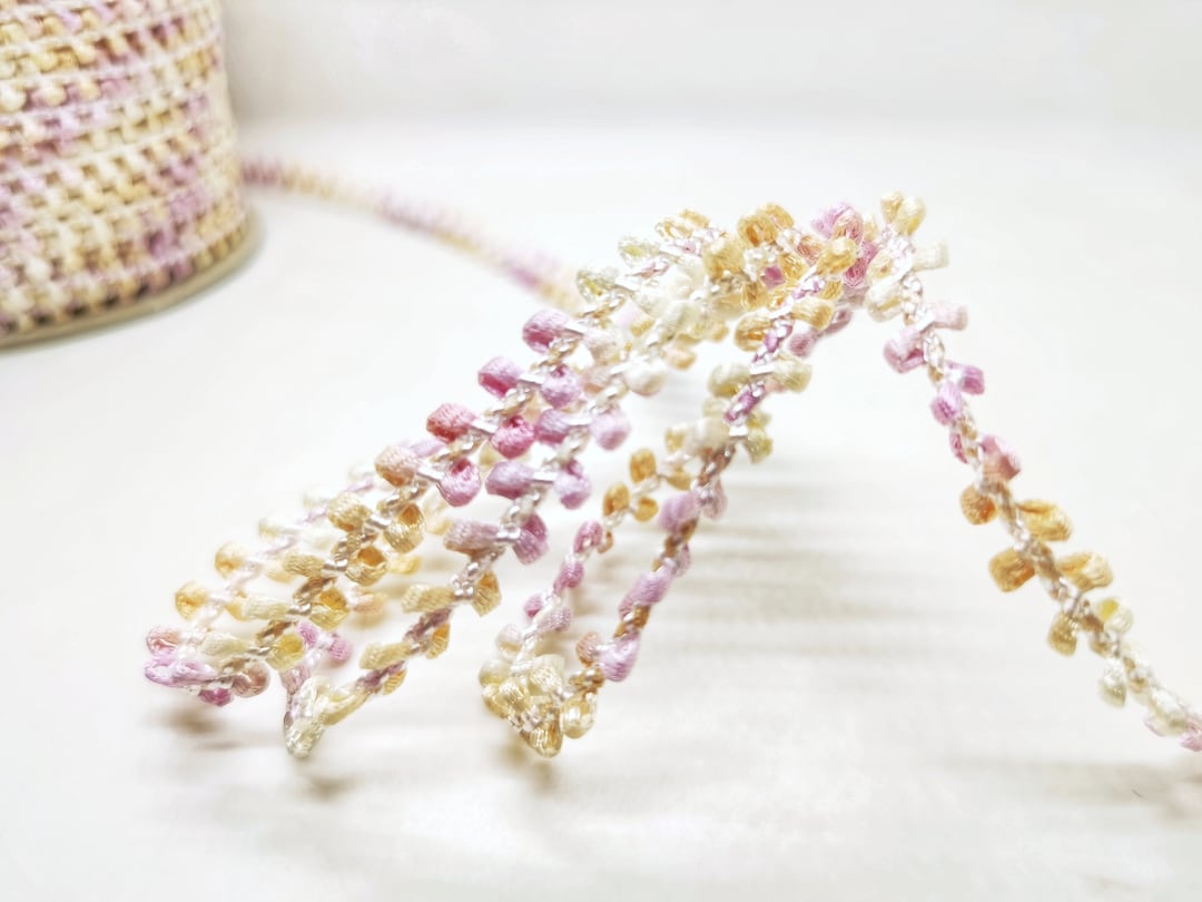 3 Yards 9mm Picot Edge Rococo Trim, Floral Trim Base, Vintage Design ...