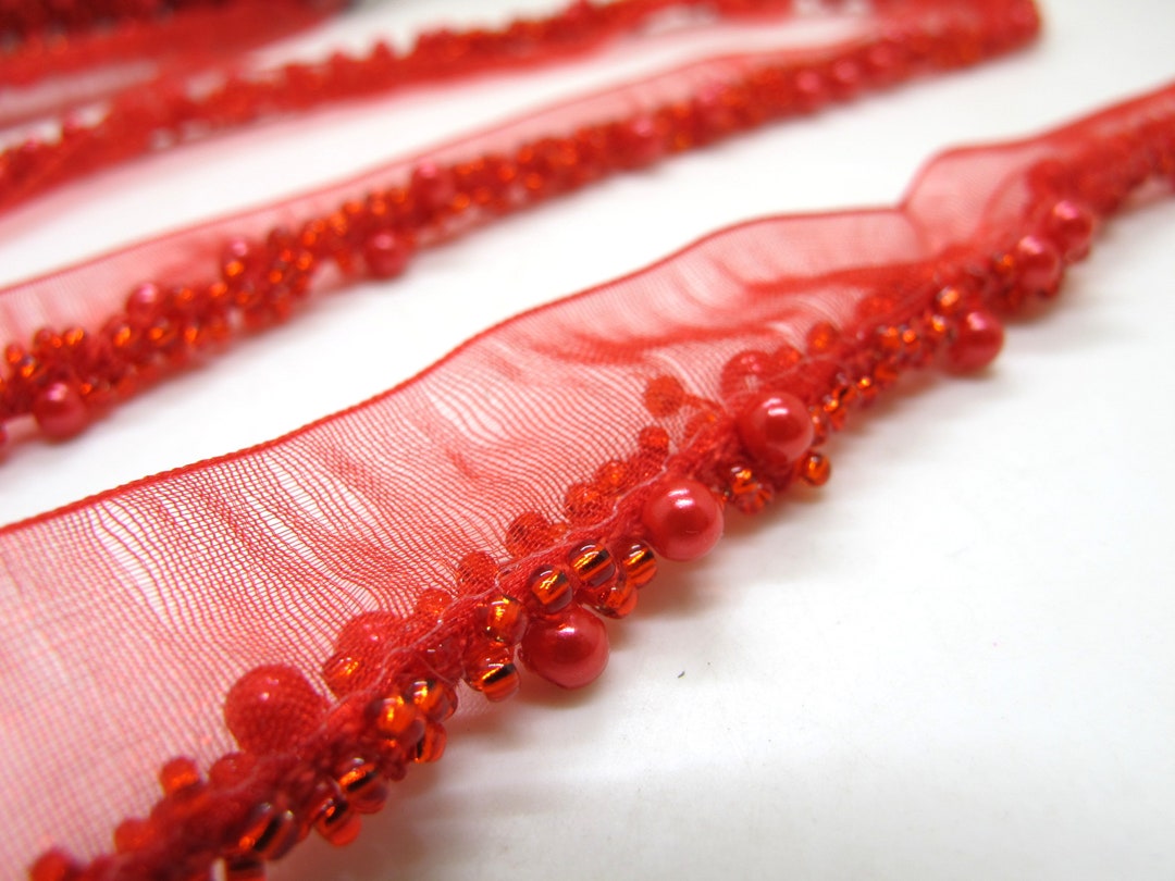20mm Seed Bead Lip Cord Trim Beaded Lace Edging Trim - Etsy